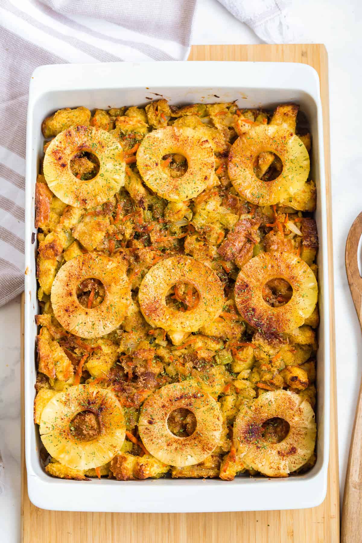 Sweet and Savory Pineapple Stuffing Recipe | Busy Day Dinners